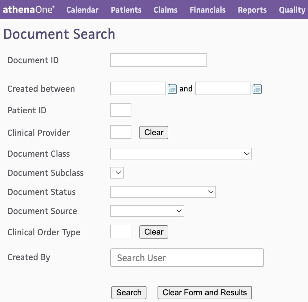 Athenahealth Features: Part 4 | Document Search Tool